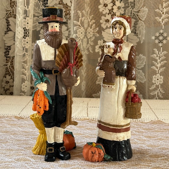 Vintage | Holiday | Vintage Pilgrim Candle Holders Thanksgiving Decor ...